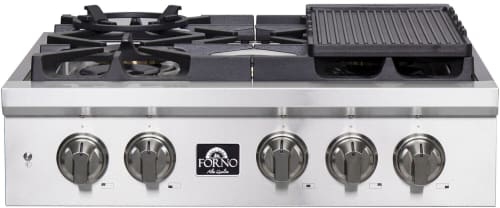 Forno FCTGS575130 30 Inch Gas Rangetop with 5 Defendi Italian Sealed ...
