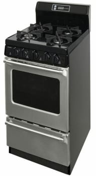 Premier P20S3502P 20 Inch Freestanding Gas Range with 4 Sealed Burners ...