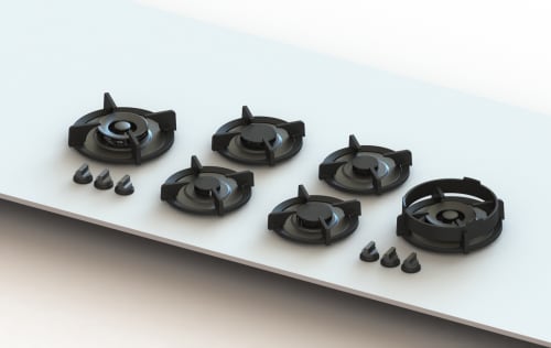 Pitt Cooking FOESSA6BTLP 48 Inch Modular Gas Cooktop with 6 Burners ...