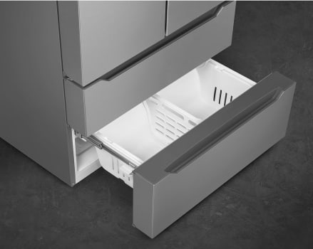 Smeg FQ55UFX 36 Inch Freestanding 4-Door French Door Refrigerator with ...