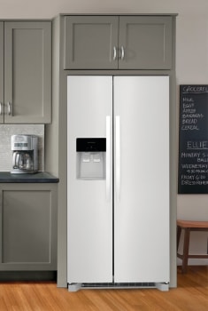 Frigidaire FRSS2323AW 33 Inch Freestanding Side by Side Refrigerator ...