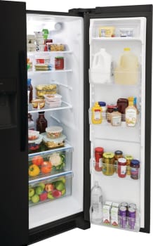 Frigidaire FRSS2623AB 36 Inch Freestanding Side by Side Refrigerator ...