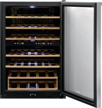 Frigidaire FRWW4543AS 22 Inch Dual Zone Wine Cooler with 45 Bottle ...