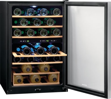 Frigidaire FRWW4543AS 22 Inch Dual Zone Wine Cooler with 45 Bottle ...