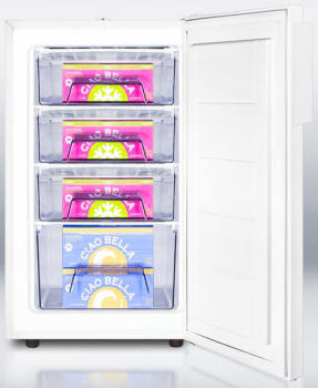 AccuCold FS407L 20 Inch Compact Freezer with Pull-Out Drawers, Factory ...