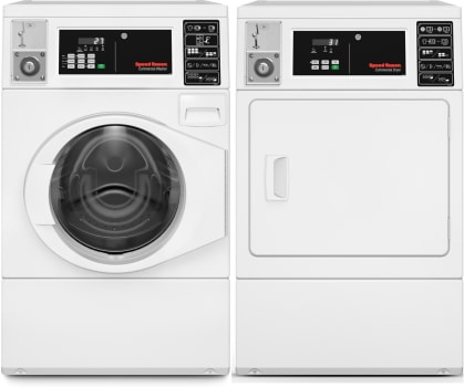 Speed Queen SQCWADREW60101 Side-by-Side Front Load Washer and Electric ...