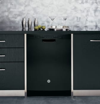 GE GDF510PGDBB Full Console Dishwasher with 4 Wash Cycles, SpaceMaker ...