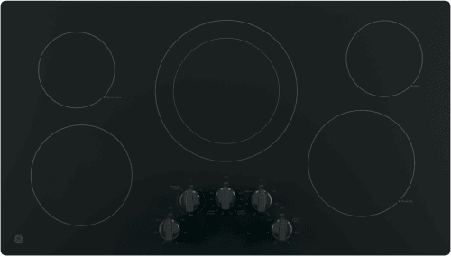 GE JP3036DLBB 36 Inch Electric Cooktop with Five Radiant Cooking ...