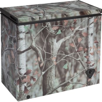 GE FCM7CKCD 38 Inch Camouflage Chest Freezer with 7 cu. ft. Capacity, 2 ...