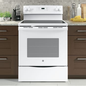 GE JB625DKWW 30 Inch Freestanding Electric Range with Dual-Element ...