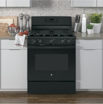 GE JGB660DEJBB 30 Inch Freestanding Gas Range with 5 Sealed Burners, 5 ...