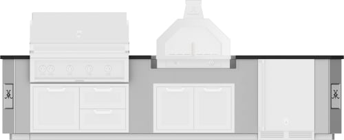 Hestan GESC12 12 Ft. Outdoor Living Suite with Campania Pizza Oven ...