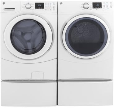 GE GFD43ESSMWW 27 Inch Electric Dryer with HE Sensor Dry, 10 Dryer ...