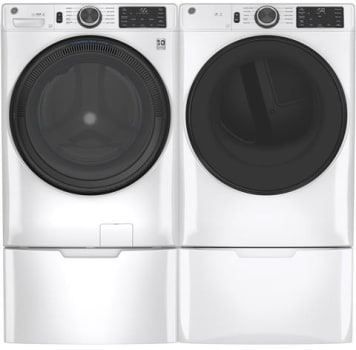 GE GFV55ESSNWW 28 Inch Electric Long Vent Smart Dryer with 7.8 Cu. Ft ...