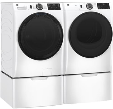 GE GFV55ESSNWW 28 Inch Electric Long Vent Smart Dryer with 7.8 Cu. Ft ...