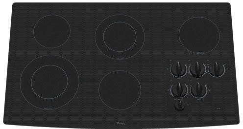 Whirlpool GJC3654RB 36 Inch Smoothtop Electric Cooktop with Double Dual ...