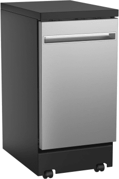 GE GPT145SSLSS 18 Inch Portable Fully Integrated Dishwasher with 3 ...