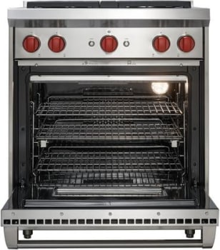 Wolf GR304 30 Inch Pro-Style Freestanding Gas Range with 4 Dual-Stacked ...