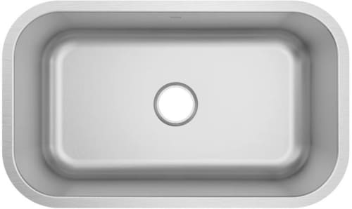 Moen GS18155 18 Inch Under Mount Single Bowl Kitchen Sink with 18 Gauge ...