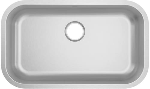 Moen GS18156B 18 Inch Under Mount Single Bowl Kitchen Sink with 18 ...