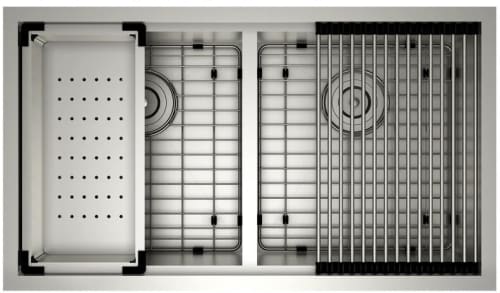 Moen GS182040BUX 19 Inch Luxe Chef Under Mount Double Bowl Kitchen Sink ...