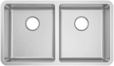 Moen GS18260B 18 Inch Undermount Double Bowl Kitchen Sink with 18 Gauge ...