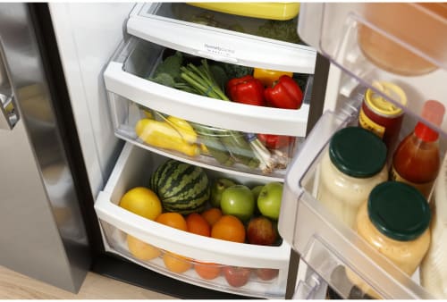 GE GSE25GGPBB 36 Inch Freestanding Side by Side Refrigerator with 25.3 ...