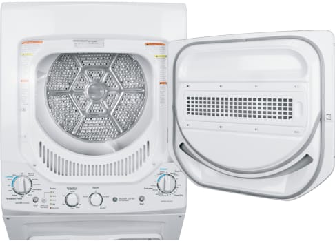 GE GUD24GSSJWW 24 Inch Gas Laundry Center with 2.0 cu. ft. Washer ...