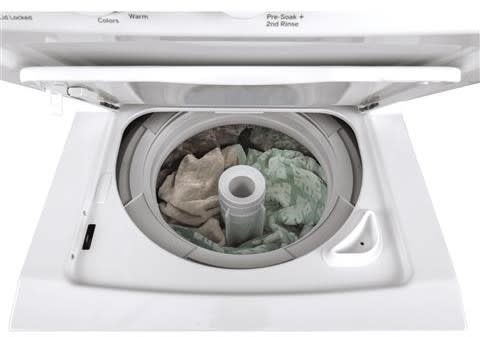 GE GUD24ESSMWW 24 Inch Electric Laundry Center with Auto-load Sensing ...