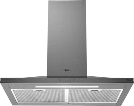 LG HCED3015S 30 Inch Wall Mount Range Hood with 5 Speed 600 CFM Blower ...