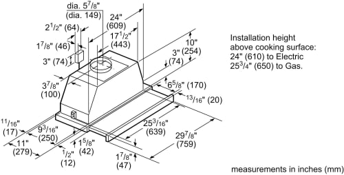 Bosch HUI50351UC 30 Inch Under Cabinet Range Hood with 3-Speed/300 CFM ...