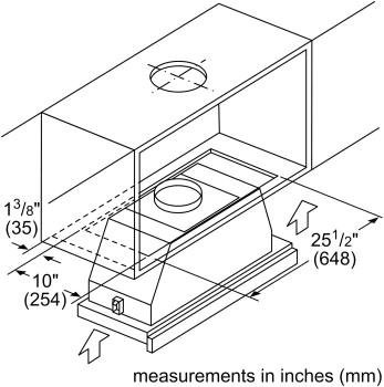 Bosch HUI50351UC 30 Inch Under Cabinet Range Hood with 3-Speed/300 CFM ...