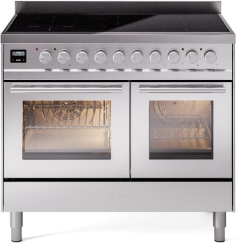Ilve UPDI406WMPSS 40 Inch Freestanding Induction Range with 6 Heating ...