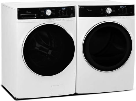 Midea MLE45N1AWW 27 Inch Electric Dryer with 8.0 Cu. Ft. Capacity ...