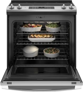 GE JS760SPSS 30 Inch Electric Range with 5 Radiant Elements, 5.3 Cu. Ft ...