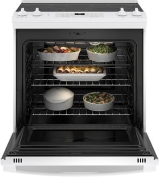 GE JS760DPWW 30 Inch Electric Range with 5 Radiant Elements, 5.3 Cu. Ft ...
