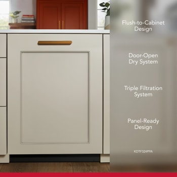 KitchenAid KDTF324PPA 24 Inch Fully Integrated Panel Ready Dishwasher ...