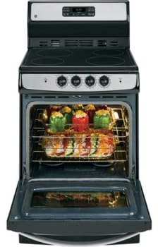 GE JA624RNSS 24 Inch Freestanding Electric Range with Dual Bake Element ...