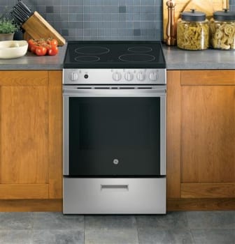 GE JAS640RMSS 24 Inch Freestanding Electric Range with 4 Radiant ...