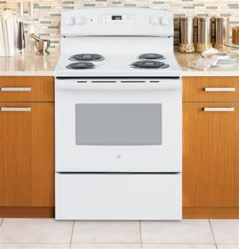 GE JBS360DMWW 30 Inch Freestanding Electric Range with 4 Elements, 5.0 ...
