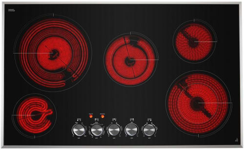 JennAir JEC3536HS 36 Inch Electric Cooktop with 5 Burner Elements ...