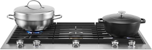 JennAir JGC3536GS 36 Inch Gas Cooktop with 5 Sealed Burners, Cast Iron ...