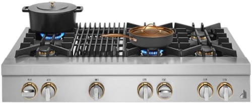 JennAir JGCP648HL 48 Inch Gas Rangetop 4 Sealed Brass Burners, Grill ...