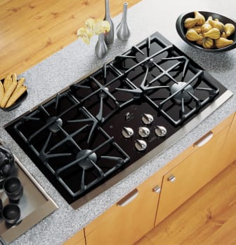 GE JGP970SEKSS 36 Inch Gas Cooktop with 5 Sealed Burners, Precise ...