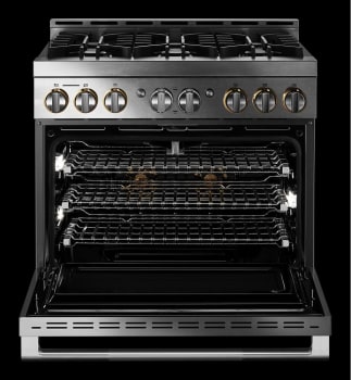 JennAir JGRP436HL 36 Inch Freestanding Pro-Style Gas Smart Range with 6 ...