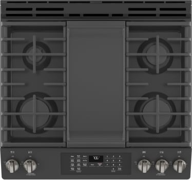 GE JGS760FPDS 30 Inch Slide-In Smart Gas Range with 5 Sealed Burners, 5 ...