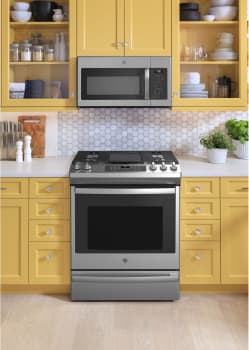 GE JGS760SPSS 30 Inch Slide-In Smart Gas Range with 5 Sealed Burners, 5 ...