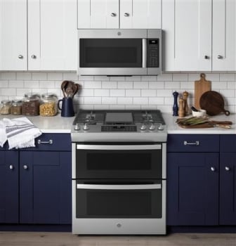 GE JGSS86SPSS 30 Inch Slide-In Double Oven Gas Range with 5 Sealed ...