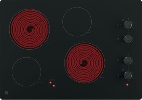 GE JP3030DJBB 30 Inch Electric Cooktop with 4 Radiant Elements, Ceramic ...