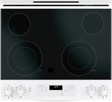 GE JS645DLWW 30 Inch Slide-In Electric Range with 4 Radiant Elements, 5 ...